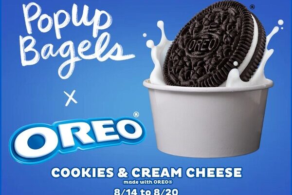 Cookies and cream cheese: morning treat from PopUp Bagels and Oreo ...
