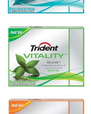 Trident infusions of vitamin C, ginseng and white tea - Sweets ...